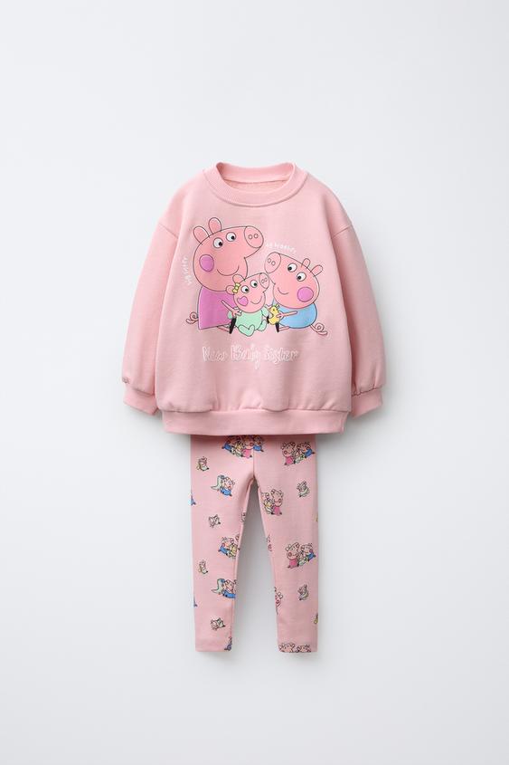 PEPPA PIG ™ SWEATSHIRT AND LEGGINGS SET - Pink | ZARA New Zealand