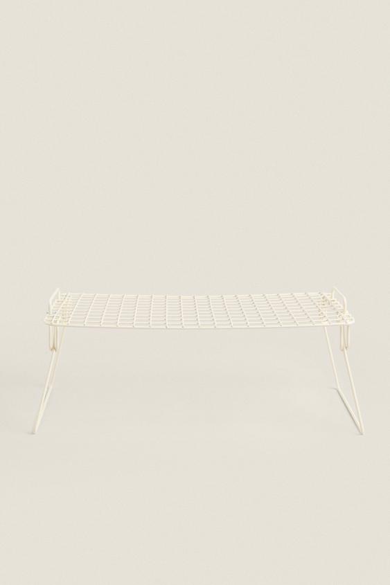 FOLDABLE LACQUERED METAL RACK - Cream | ZARA United States