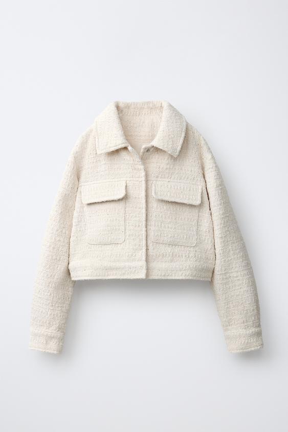 CASACO ESTRUTURA - Cru | ZARA Brasil