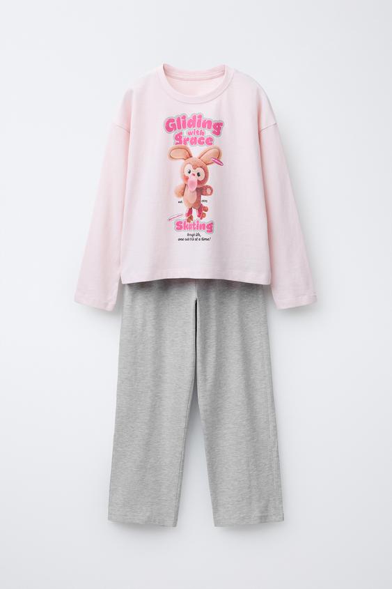 6-14 YEARS/ RABBIT PRINT PYJAMAS - Pink | ZARA United Kingdom