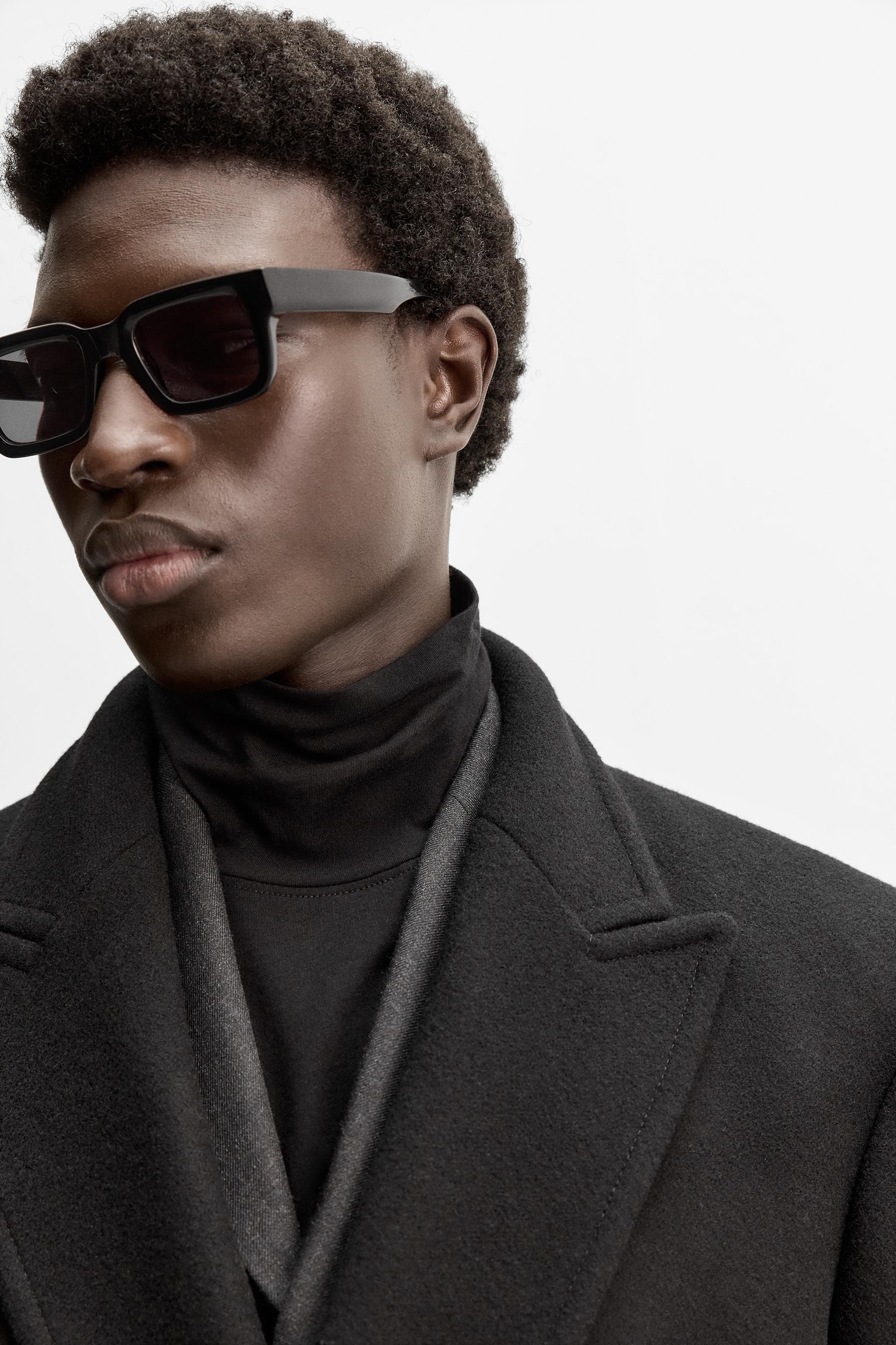 ダブルブレスト仕様ウールコート - ブラック | ZARA Japan / 日本 ダブルブレスト仕様ウールコート - ブラック | ZARA Japan / 日本