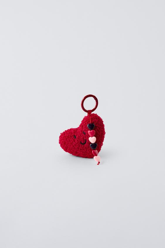LAMBSWOOL HEART KEY RING - Dark red | ZARA Turkey