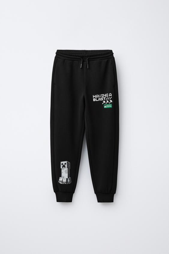 PANTALÓN JOGGER MINECRAFT © MOJANG AB. ™ - Negro | ZARA Estados Unidos ...