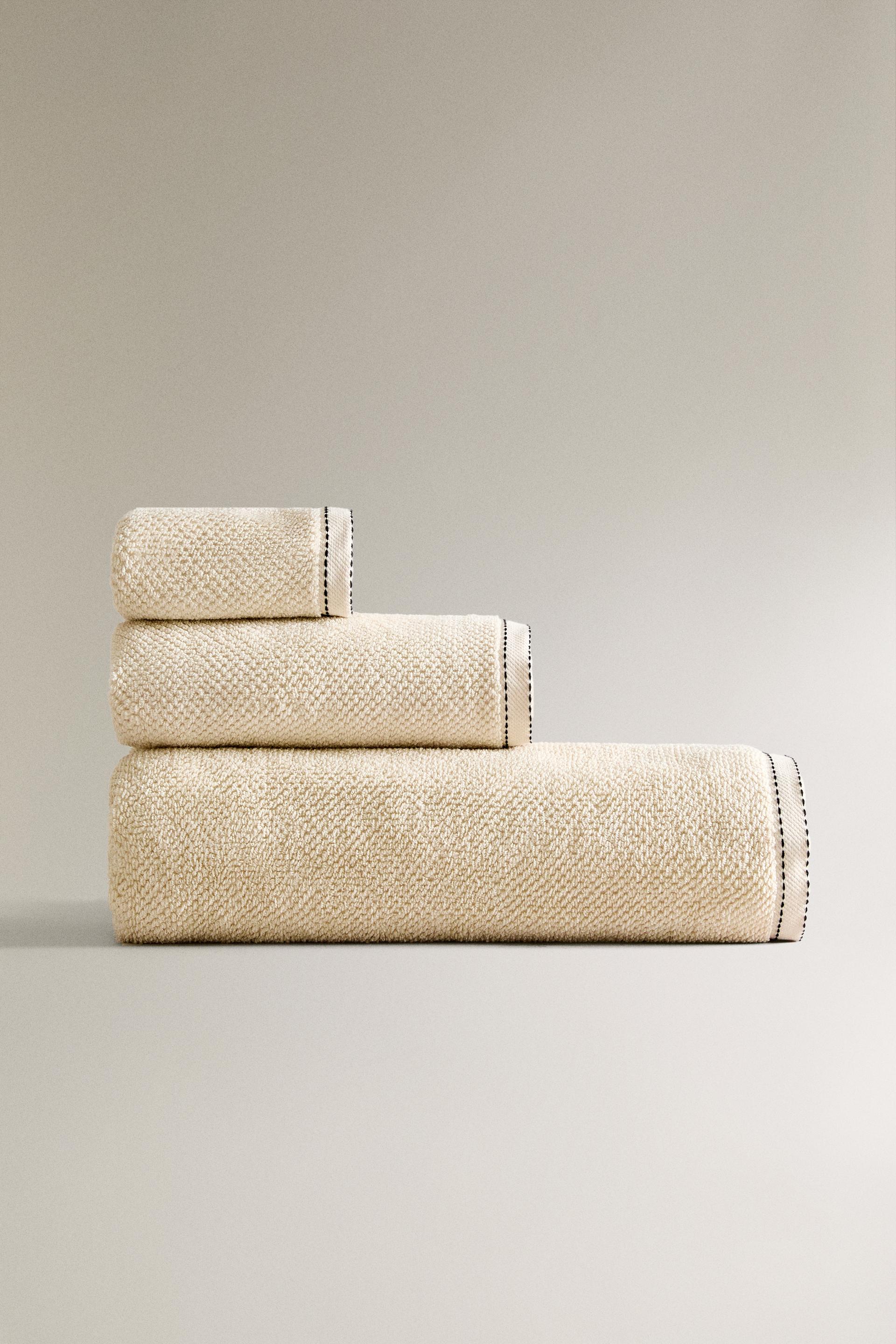 RICE STITCH BATH TOWEL - Sand | ZARA United States