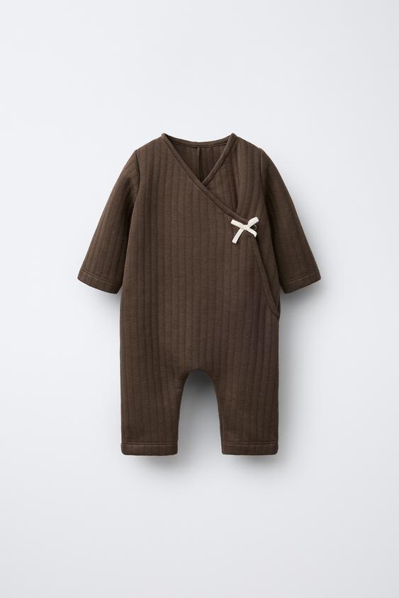 PADDED ONE-PIECE SUIT - Brown | ZARA United Kingdom
