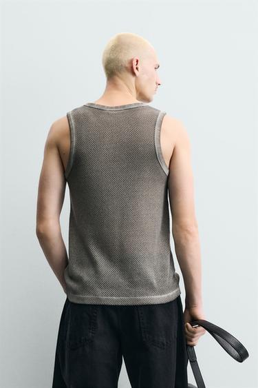 DÉBARDEUR STRUCTURÉ AJOURÉ - Gris | ZARA France