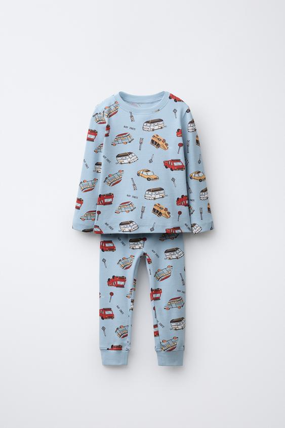2-6 YEARS/ CAR PRINT PYJAMAS - Blue | ZARA Ireland