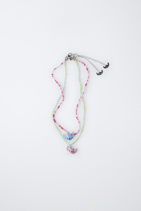 2-PACK LILO & STITCH © DISNEY BEADED NECKLACES - Pink | ZARA Singapore