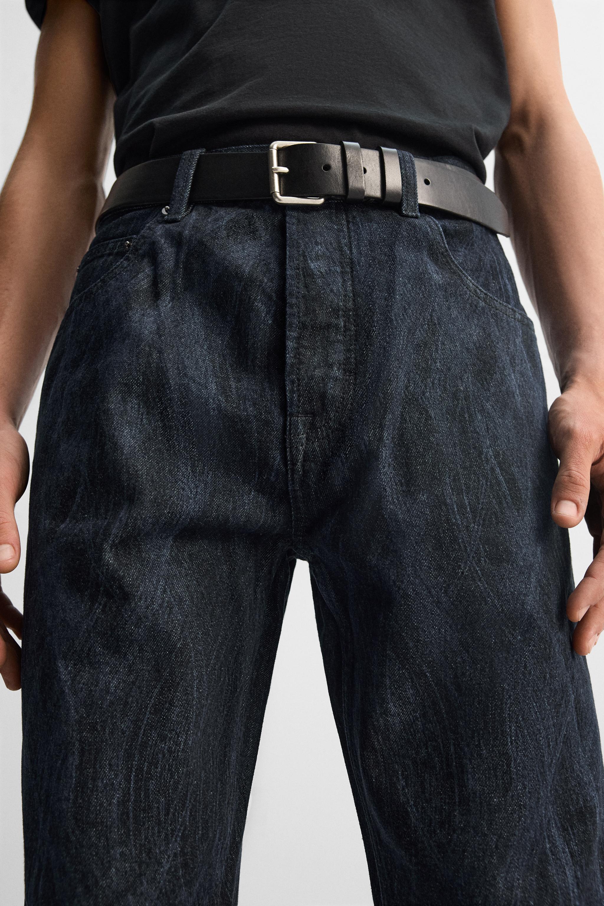 LASER PRINT JEANS - Blue | ZARA United States LASER PRINT JEANS - Blue | ZARA United States