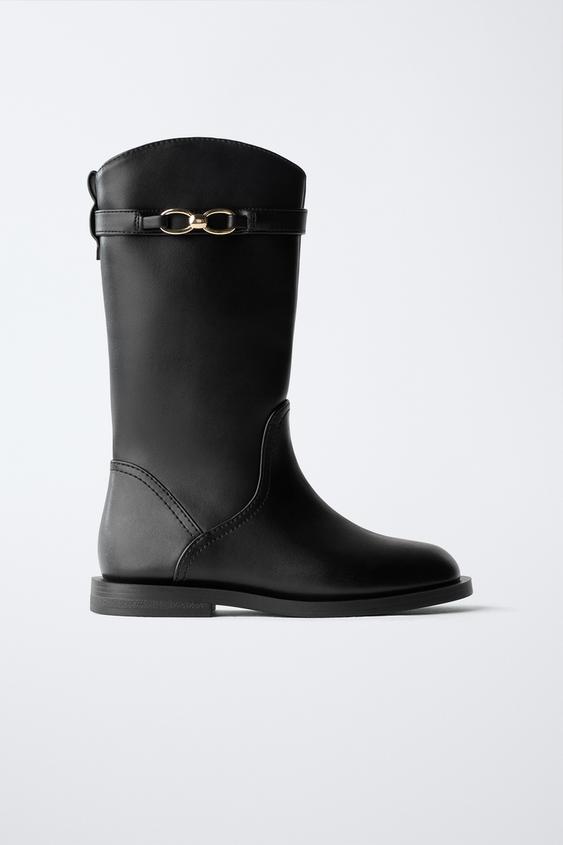 TALL BUCKLE BOOT - Black | ZARA United States