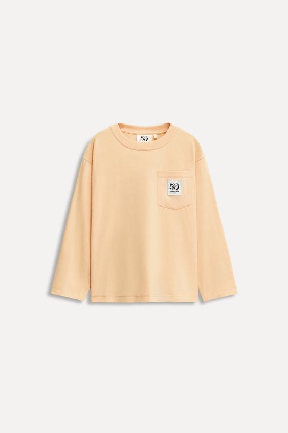 50TH ANNIVERSARY LABEL POCKET T-SHIRT - Tangerine | ZARA Australia