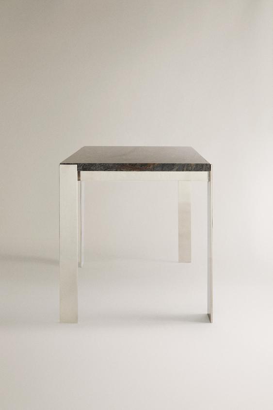 MARBLE METAL SIDE TABLE - Black | ZARA United Kingdom
