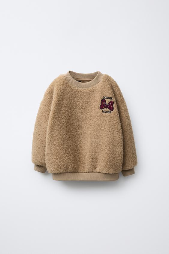 MINNIE MOUSE © DISNEY BRODERT FLEECEGENSER - Lys beige | ZARA Norge ...
