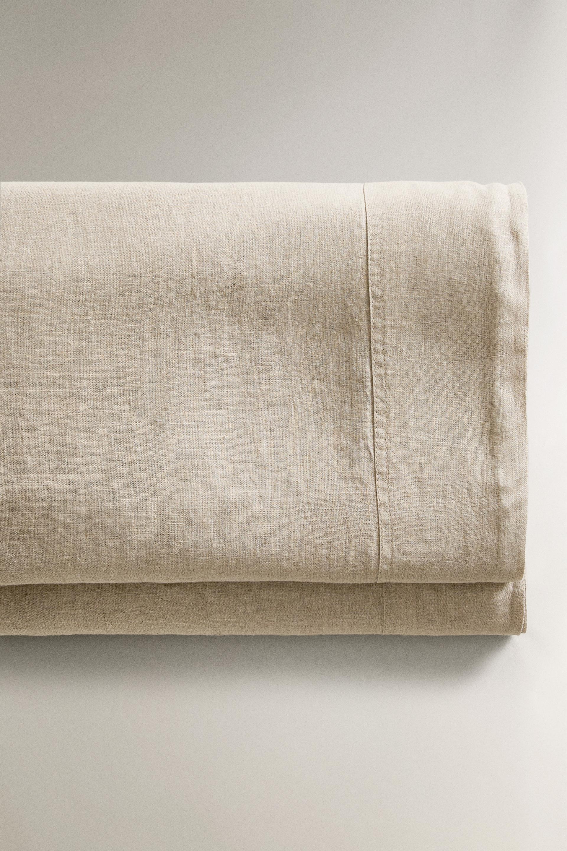 LINEN FLAT SHEET - Light beige | ZARA United Kingdom