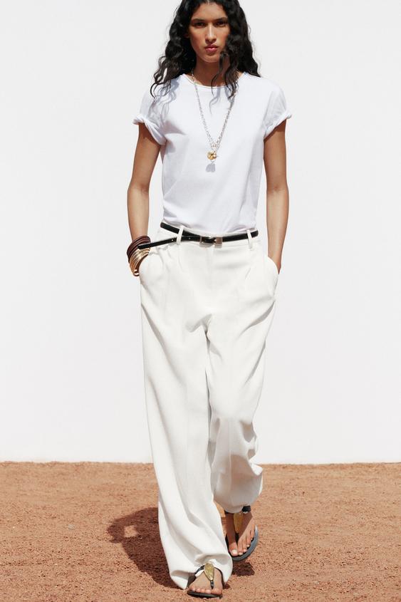 FADED SHORT SLEEVE T-SHIRT - White | ZARA Saudi Arabia