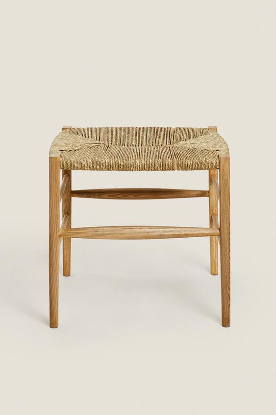 ASH WOOD AND SEAGRASS BENCH - Light beige | ZARA Mexico