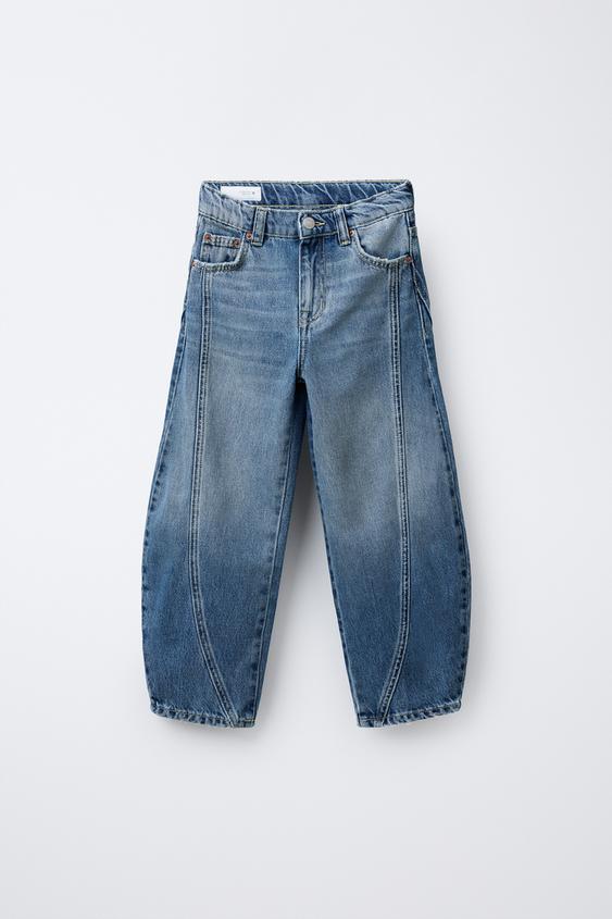 BARREL FIT JEANS - Mid-blue | ZARA United States