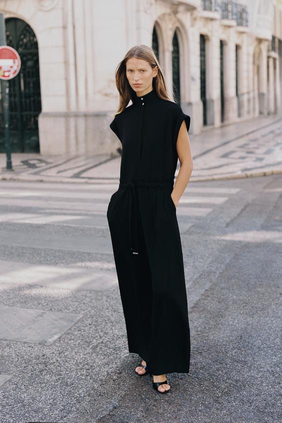 BELTED JUMPSUIT - Black | ZARA Turkey
