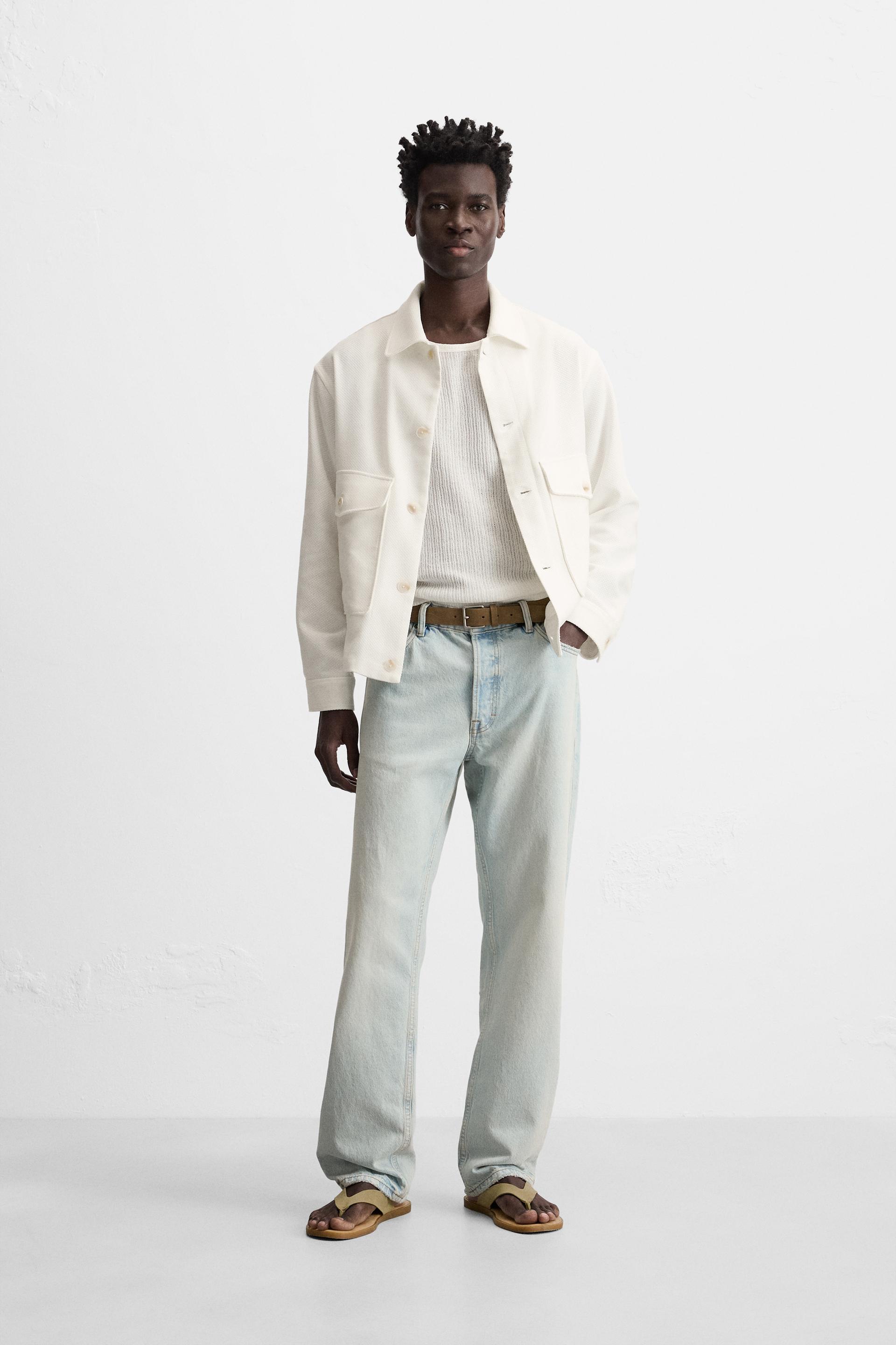 TEXTURED JACKET - Oyster-white | ZARA New Zealand