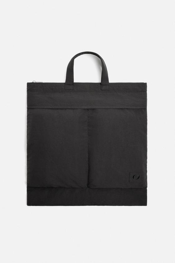 NYLON SHOPPER BAG - Black | ZARA Canada