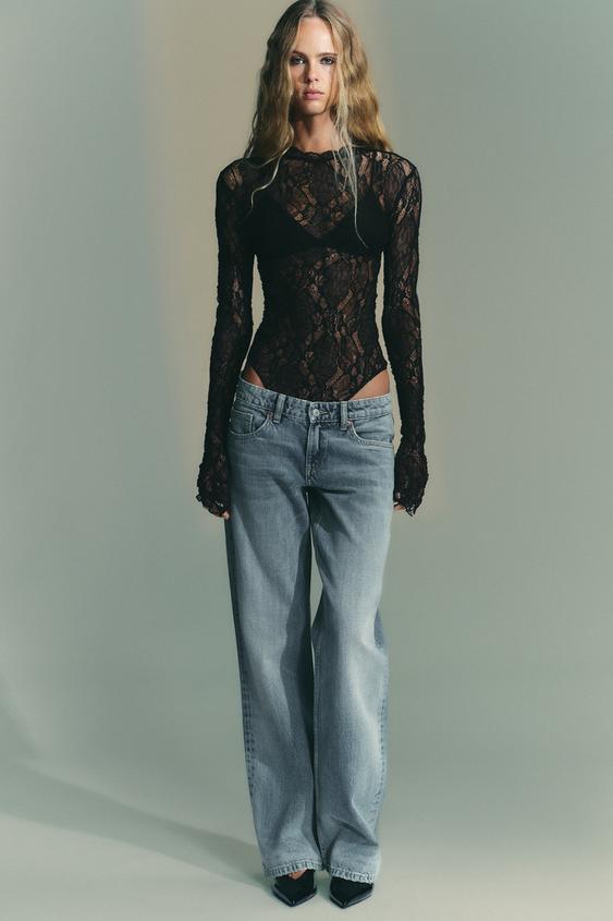 BODY DE RENDA - Preto | ZARA Brasil