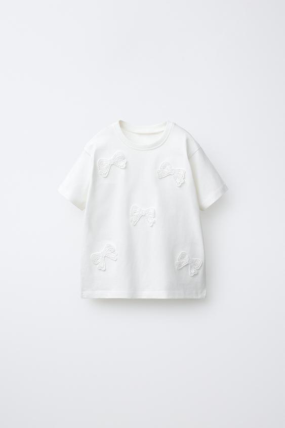 KROŞE FİYONKLU T-SHIRT - Kirli-beyaz | ZARA Türkiye / Turkey