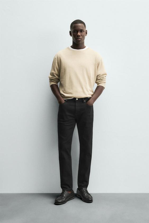 BASIC SLIM FIT JEANS - Black | ZARA India