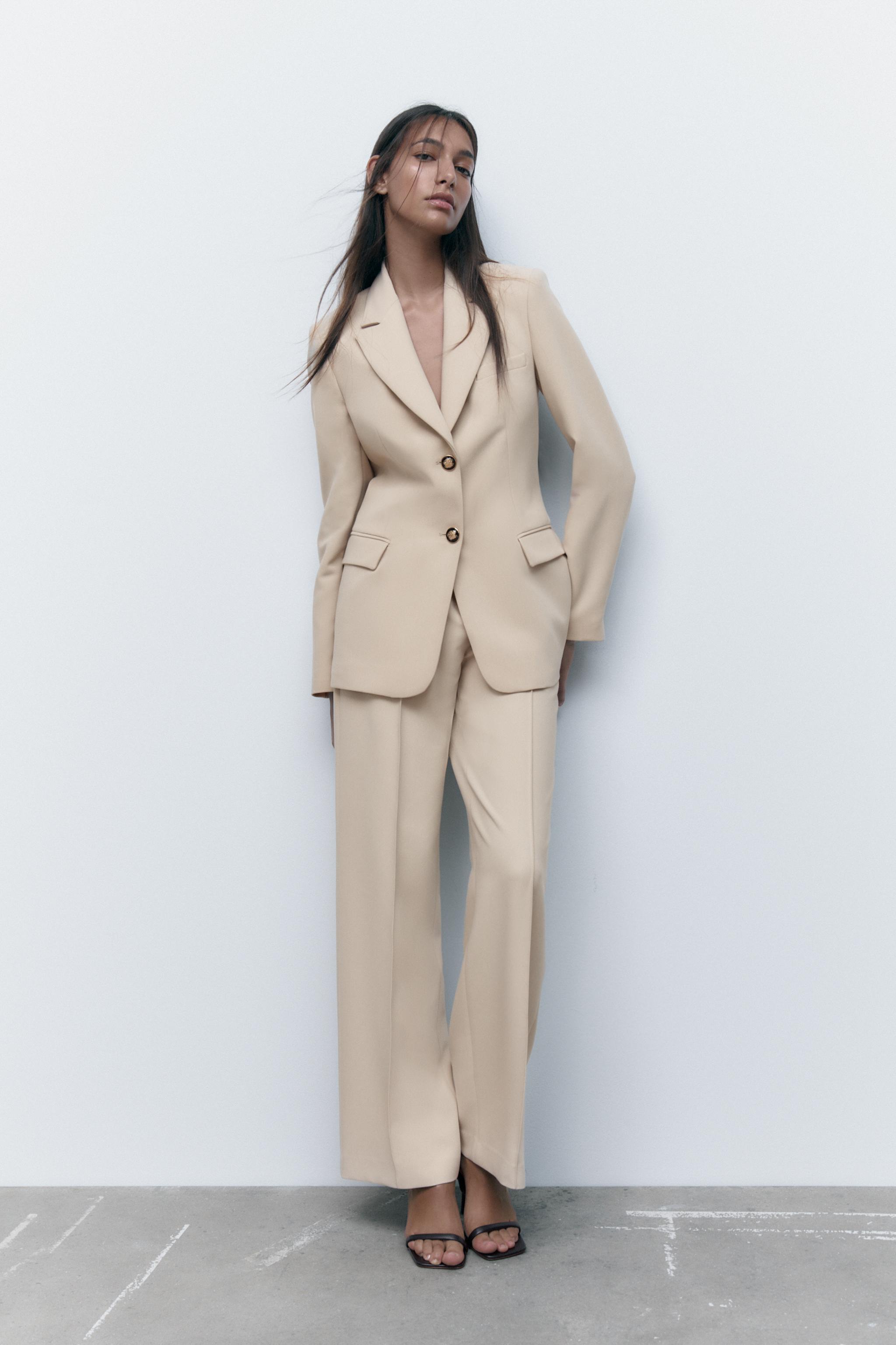 BLAZER KETAT - Beige muda | ZARA Indonesia