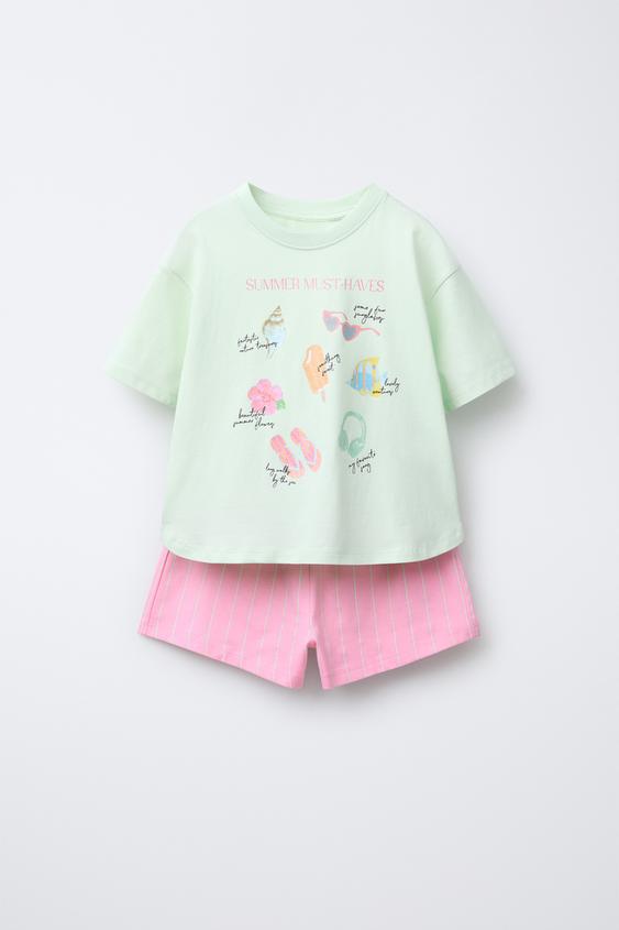 6-14 YEARS/ PRINTED PYJAMAS - Orange | ZARA United Kingdom