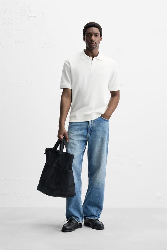 POLO STRUCTURE VERTICALE - Blanc cassé | ZARA France