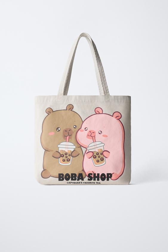SHOPPER CAPIBARA CAPYFUN © - Rosa | ZARA Norge / Norway