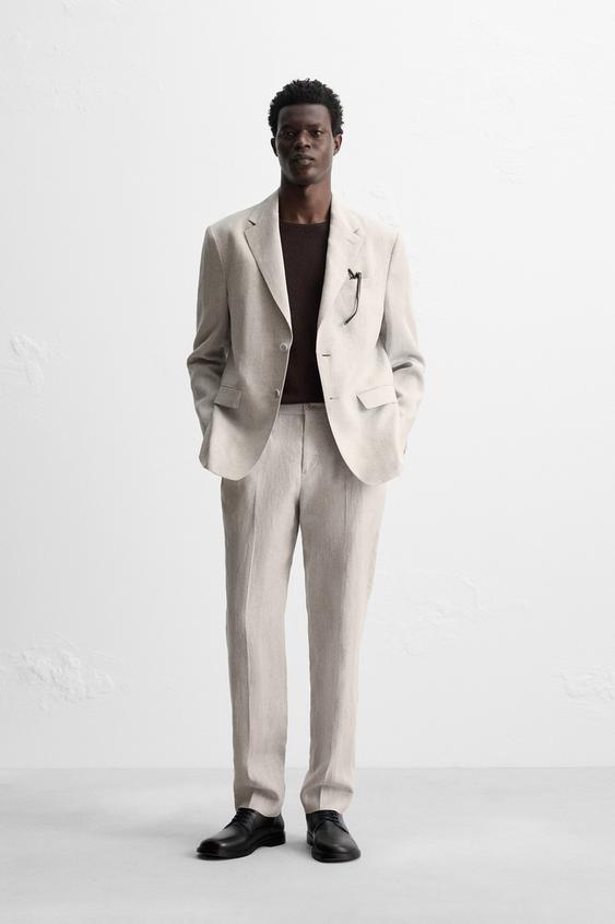 BLAZER DE TRAJE 100% LINHO - Bege-claro | ZARA Brasil