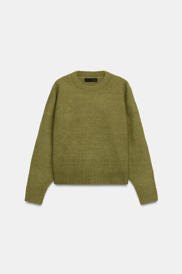 SUÉTER DE TRICÔ SOFT - Azeite | ZARA Brasil