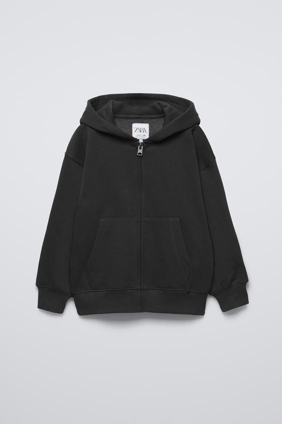 BASIC ZIP-UP HOODIE - Anthracite grey | ZARA Australia