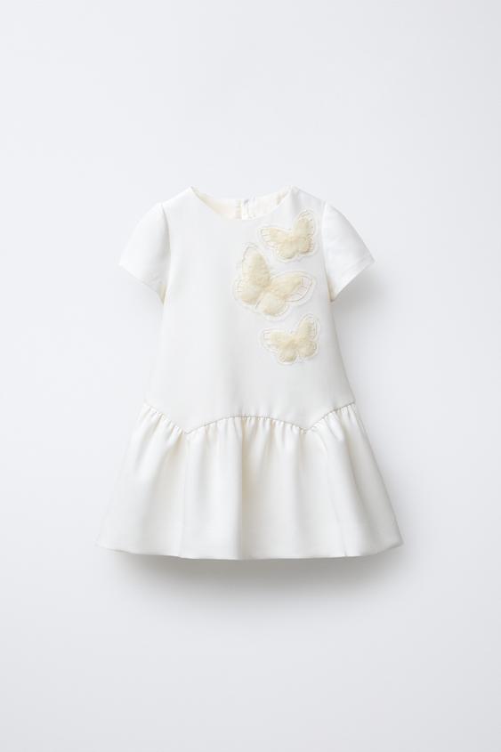 TULLE BUTTERFLY DRESS - Oyster-white | ZARA United States