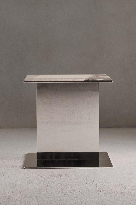 MARBLE SIDE TABLE - Dark maroon | ZARA Canada