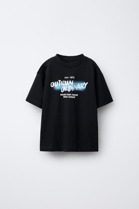 T-SHIRT IMPRIMÉ GRAFFITI - Gris anthracite | ZARA Canada