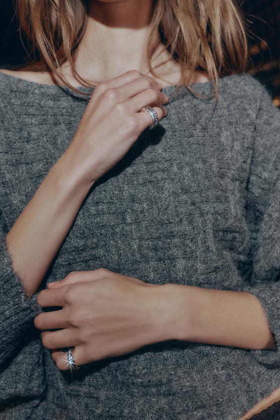 2'Lİ KOMBİNE SERÇE PARMAK YÜZÜK SETİ - Altın | ZARA Türkiye / Turkey