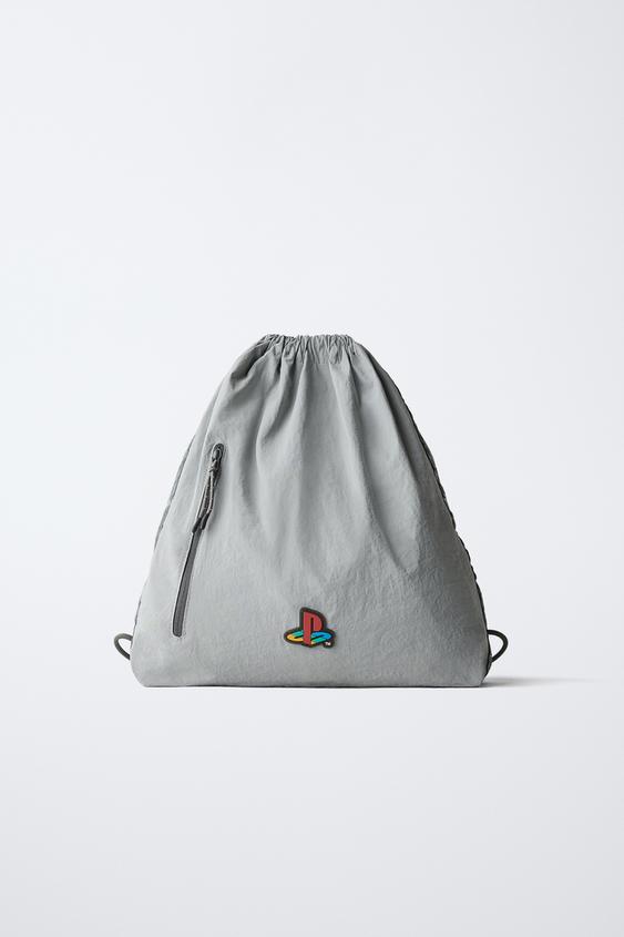 PLAYSTATION™ 30TH ANNIVERSARY DRAWSTRING BACKPACK - Gray | ZARA United ...