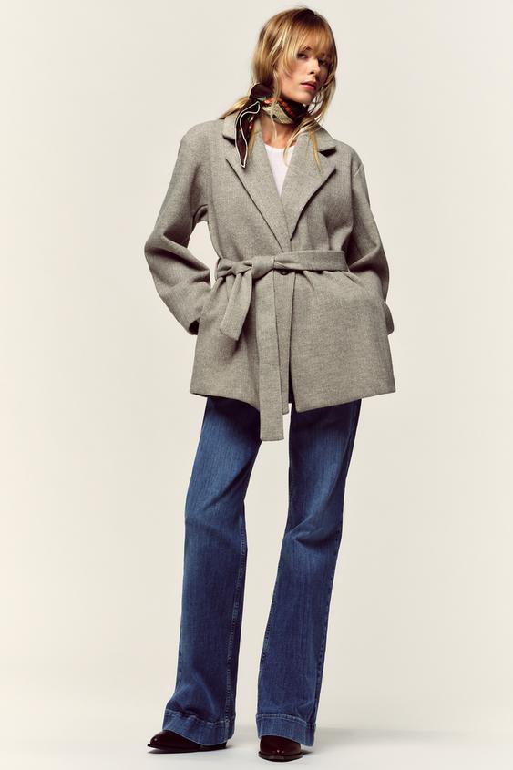 SOFT BELTED COAT - Sand / Marl | ZARA Canada