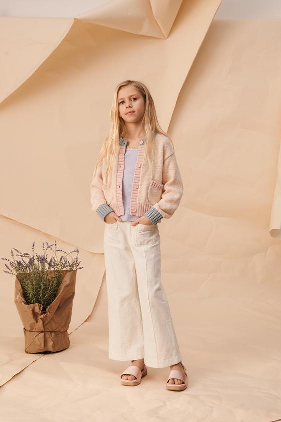 CALÇA BOCA DE SINO PESPONTOS LIMITED EDITION - Cru-claro | ZARA Brasil