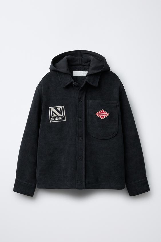 CAMISA COMPRIDA DE BOMBAZINA COMFORT POLAR - Azul-marinho | ZARA Portugal