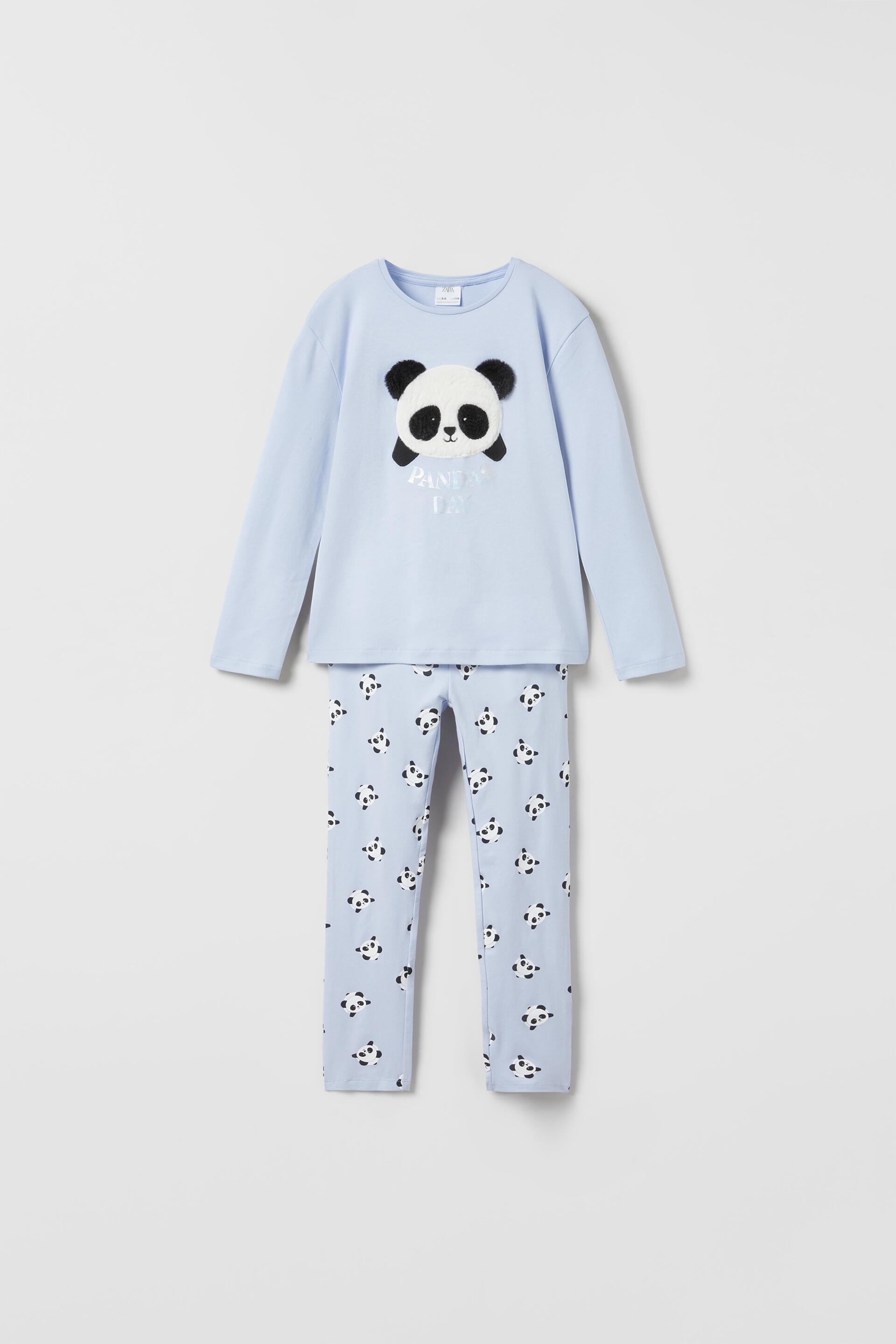 FAUX FUR PANDA BEAR PYJAMAS - Bluish | ZARA United Kingdom