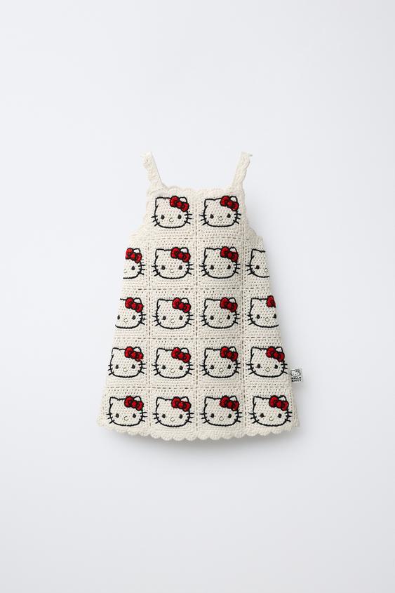 VESTITO IN MAGLIA HELLO KITTY © SANRIO - Ecrù / Nero | ZARA Italia / Italy