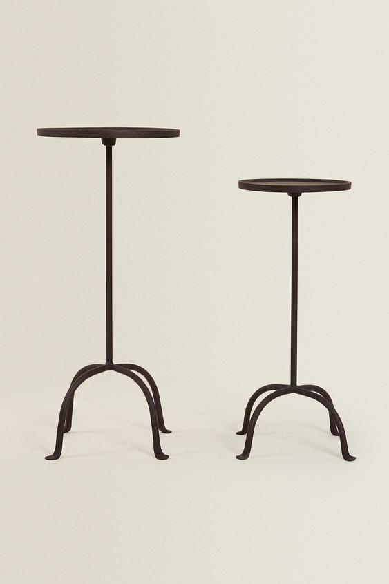 AGED METAL SIDE TABLE - Black | ZARA United States