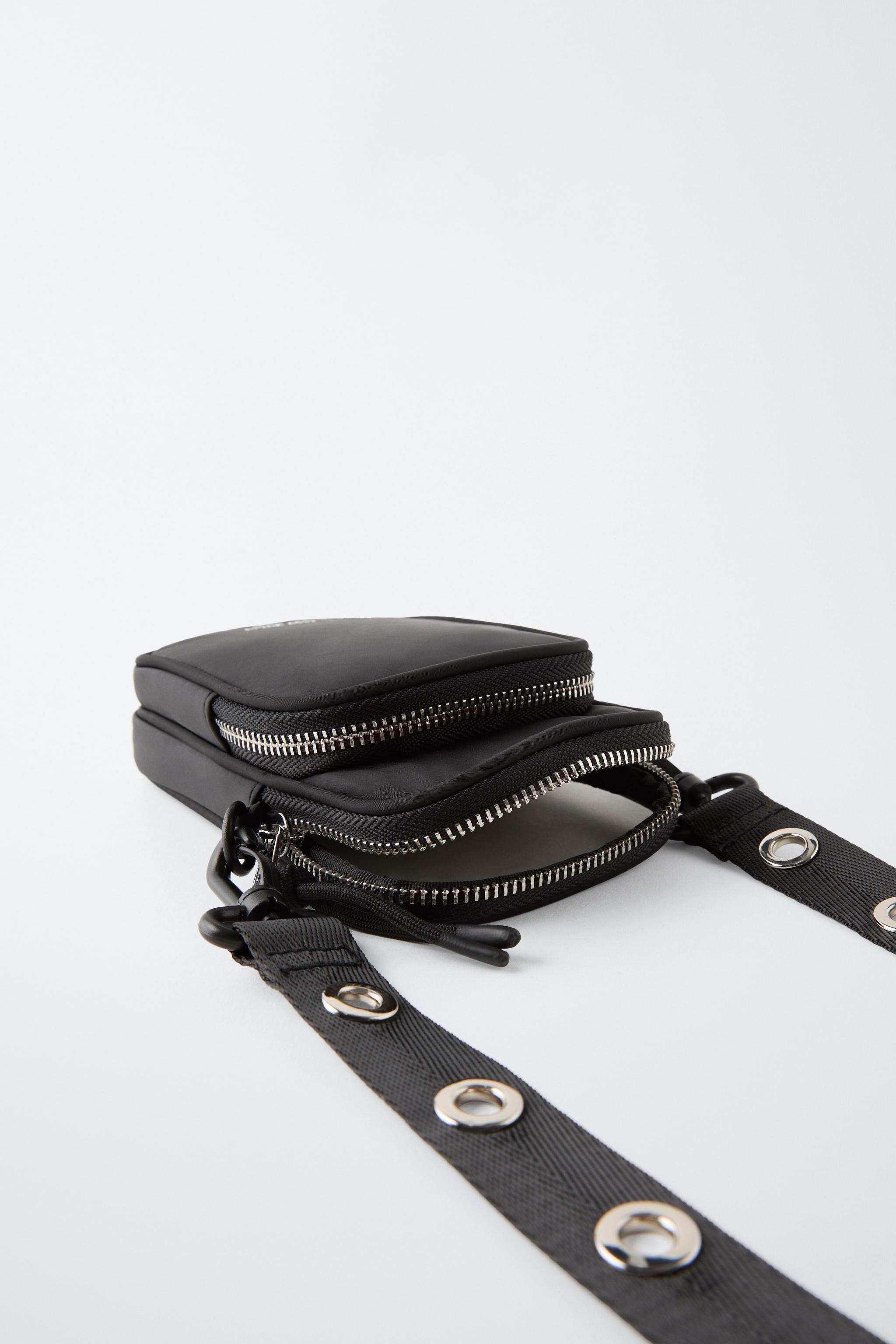 STUDDED CELL PHONE BAG - Black | ZARA United States STUDDED CELL PHONE BAG - Black | ZARA United States