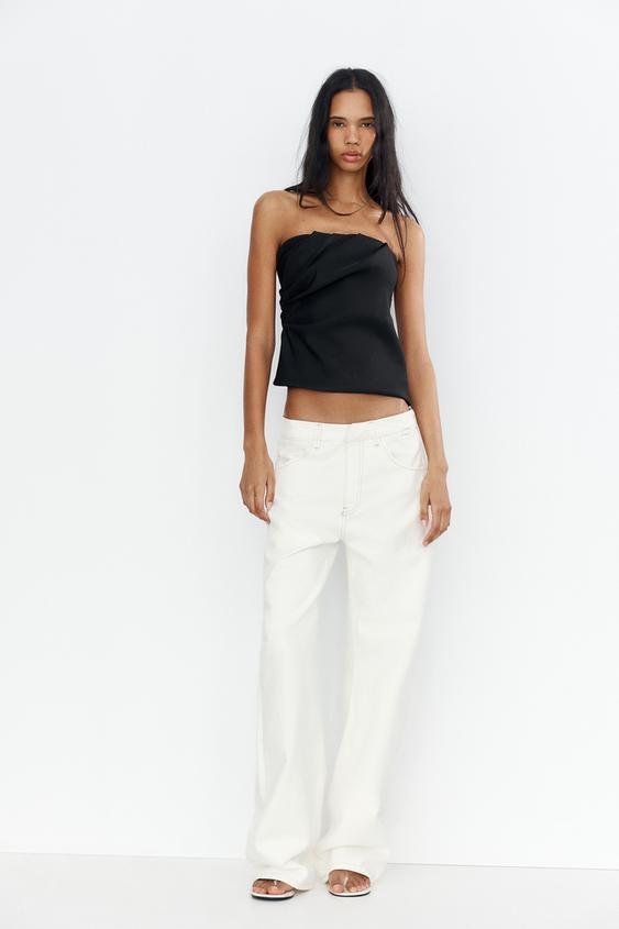 TOP BANDEAU STRETCH - أسود | ZARA المملكة العربية السعودية