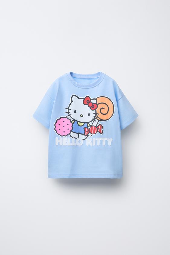 MAJICA SA HELLO KITTY © SANRIO PRINTOM - svetloplava | ZARA Srbija / Serbia