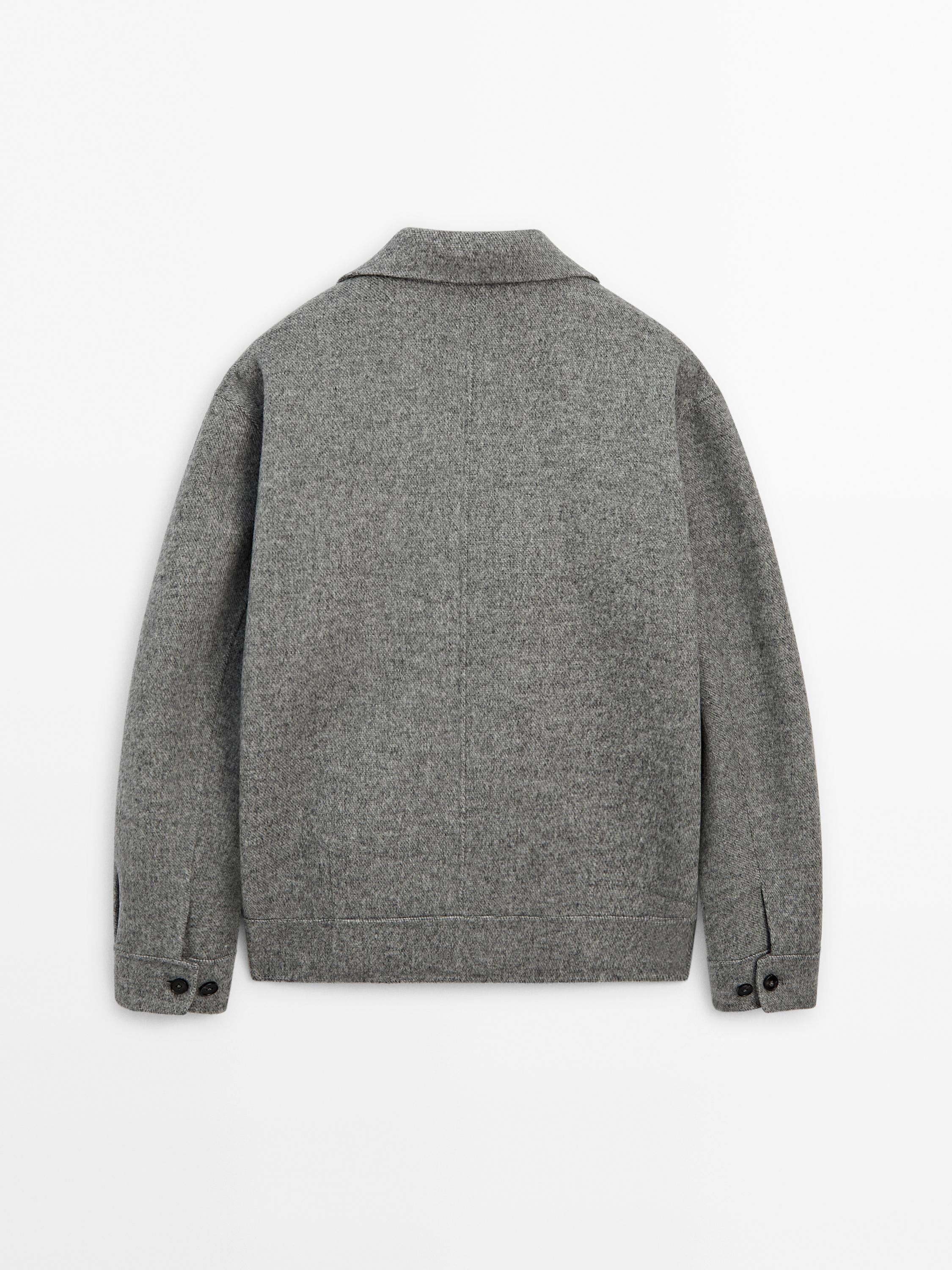 100% wool double-faced jacket - Gray | ZARA United States 100% wool double-faced jacket - Gray | ZARA United States