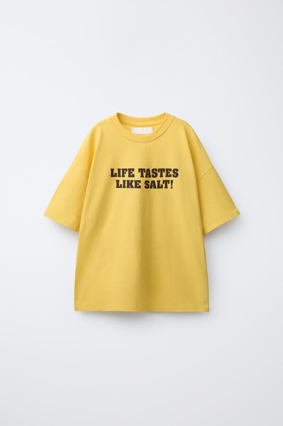 PUKAS SURF SLOGAN T-SHIRT - Yellow | ZARA United Kingdom